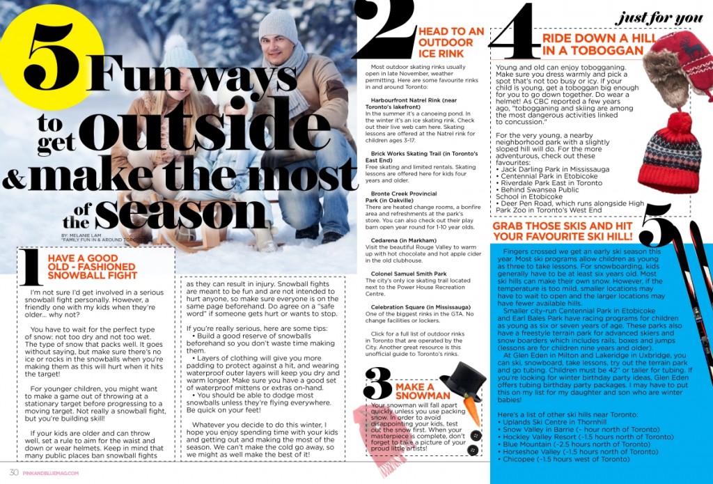 5 Ways to get outside and have fun this winter! - Pink and Blue Magazine